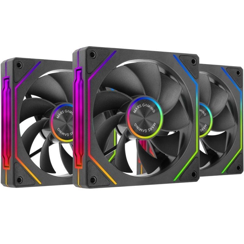 Pack 3 Ventiladores Invertidos Mars Gaming MF-LINKFINITYKIT2R/ 12cm/ ARGB | Sistemmas
